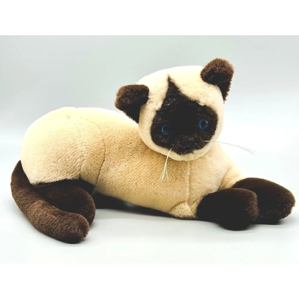 Dakin | Toys | Dakin Siamese Cat Laying Down Blue Eyes Plush Tan 985 ...